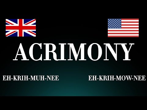 Learn How to Pronounce 'Acrimony' Perfectly: UK vs USA (English Vocabulary Pronunciation)