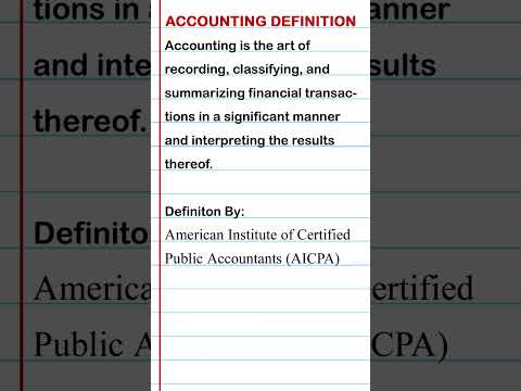Accounting Definition By AICPA #accounting #accountinglectures #accountingandfinance