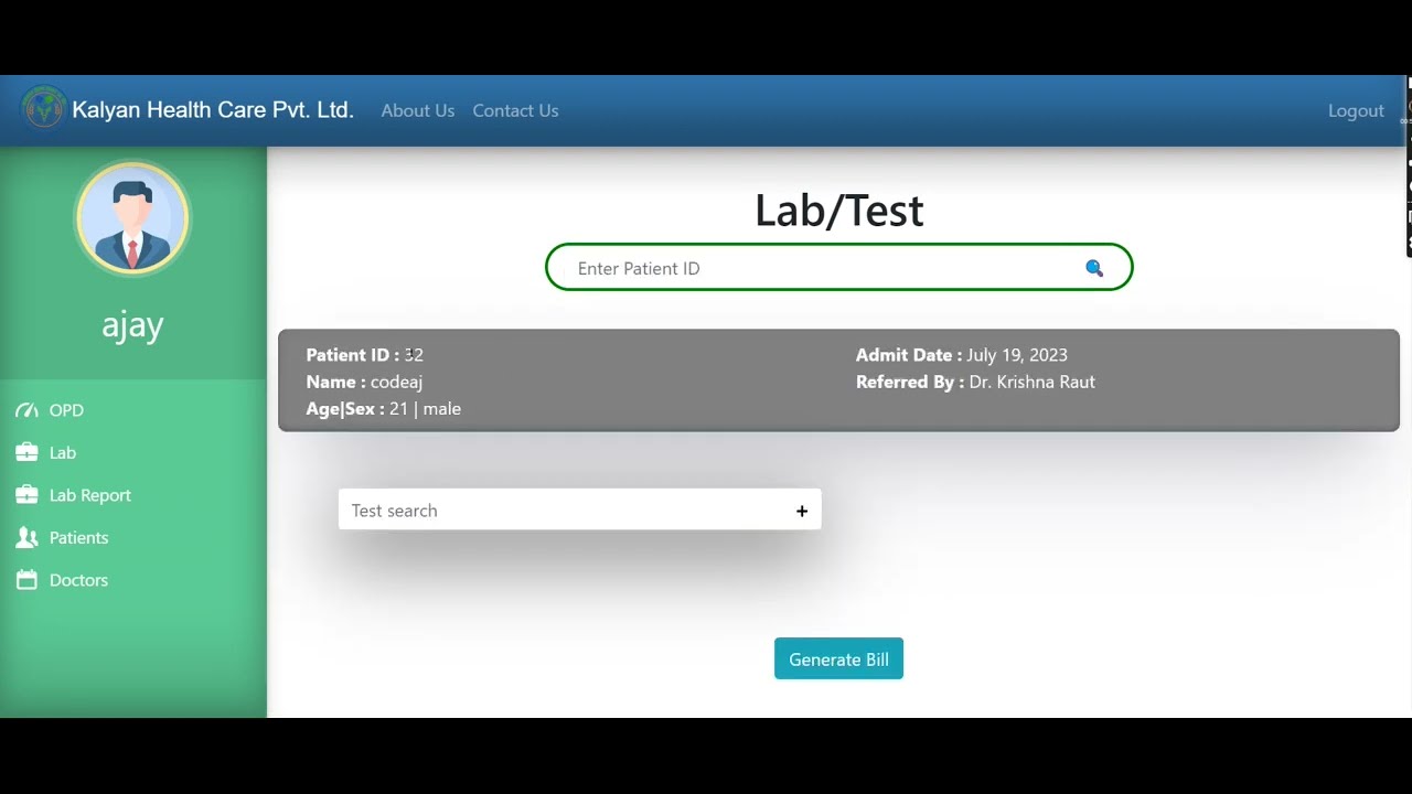 Hospital Management System | #HMS #codeaj #pythoncoding4u
