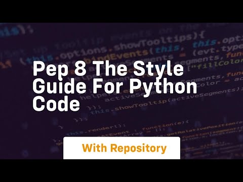 pep 8 the style guide for python code