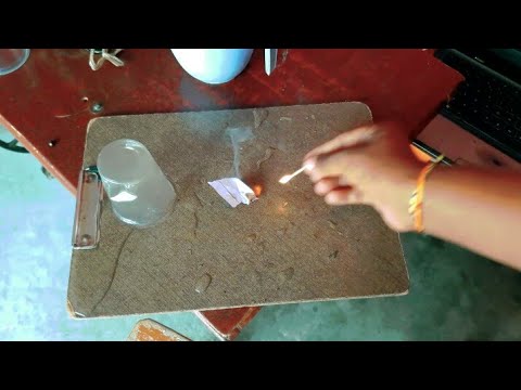 Air contains oxygen experiment | candle glass experiment | fire need oxygen to burn experiment..