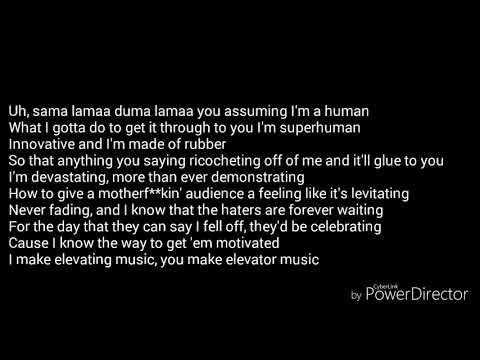 Eminem Rap God FAST Part LYRICS! (Clean Lyric, NOT Audio)