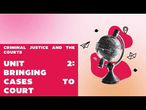 Criminal Justice and the Courts Unit 2: Bringing Cases to Court