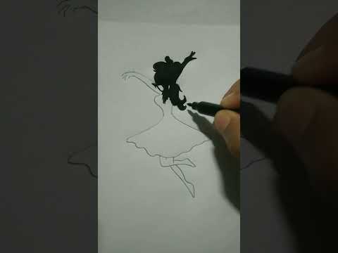 Girl silhouette drawing | #girl #girldrawing #art #creativity #silhouette
