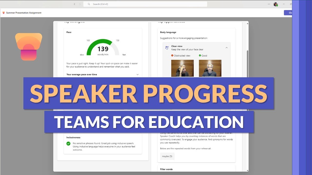 Optimize Online Classes: Using Speaker Progress in Teams