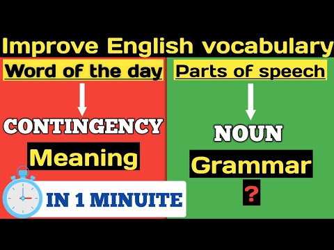 Contingency: Meaning and Example| Grammar| vocabulary