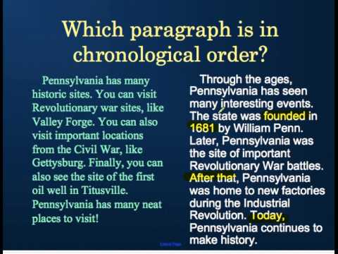 Chronological Text Structure