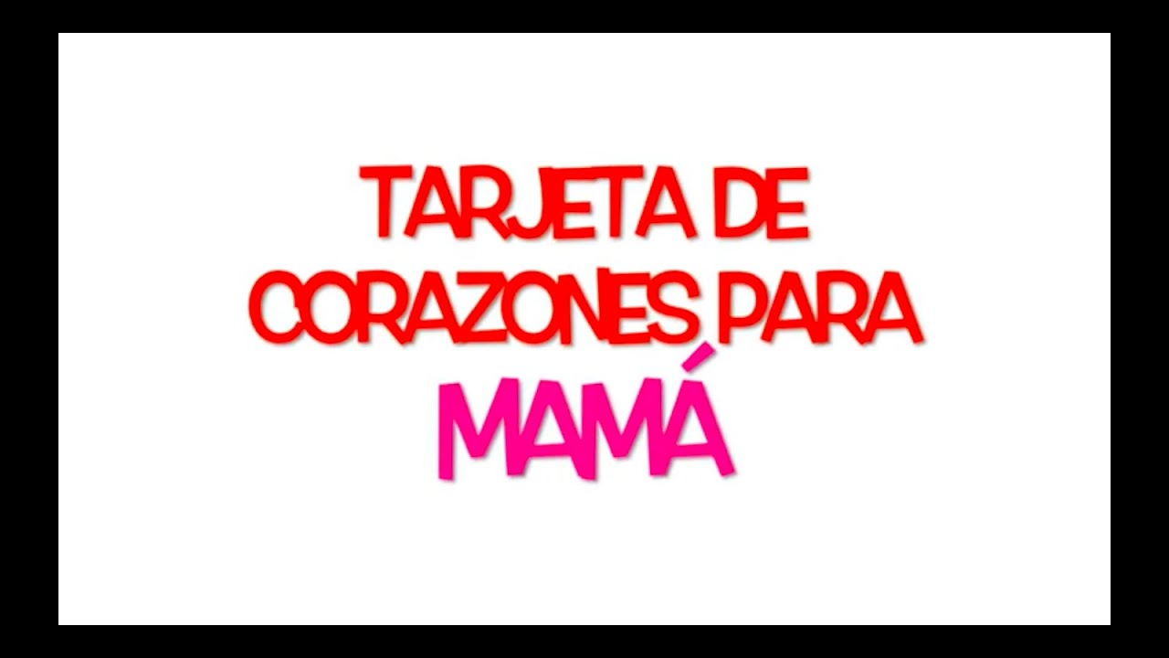 Tarjeta de corazones para mamá