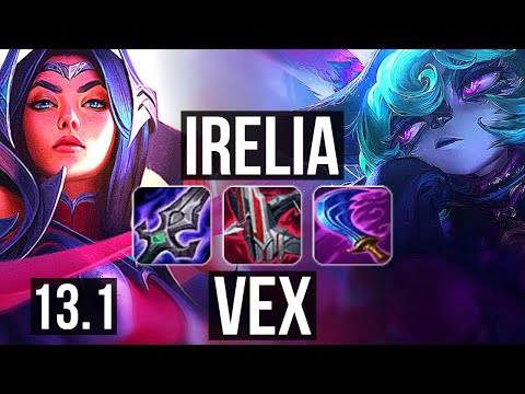 IRELIA vs VEX (MID) | 8 solo kills, 2.0M mastery, 1100+ games, Godlike | EUW Diamond | 13.1