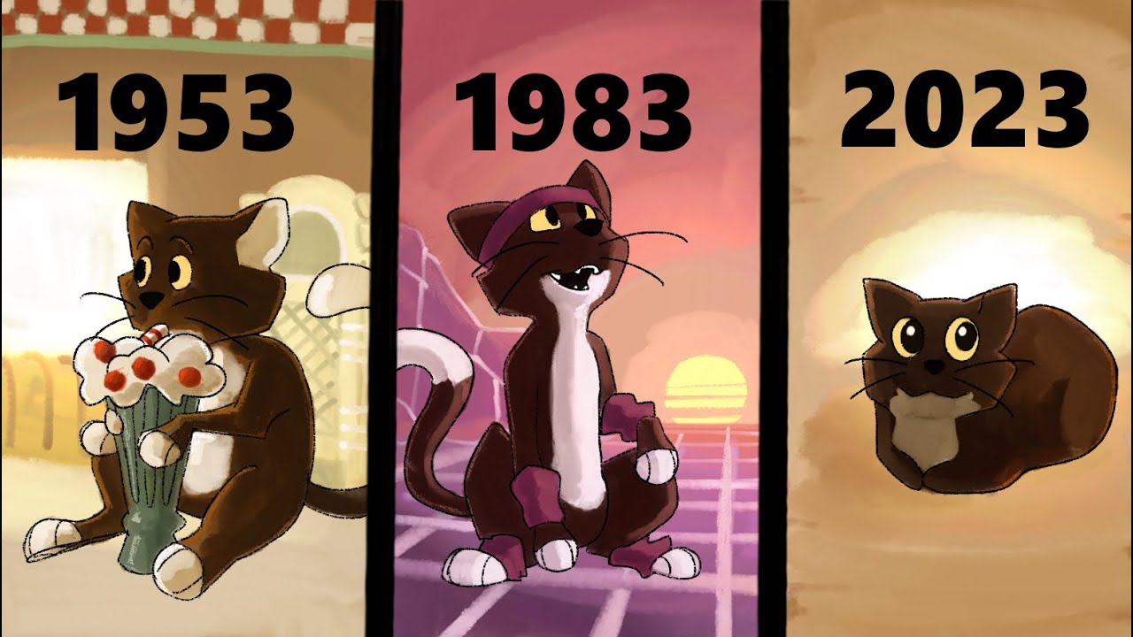 Maxwell cat in different years (Animated/animatic)