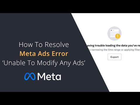 Meta Ads Manager Error - You Will Be Unable To Modify Any Ads In This Account | Facebook Ads Error