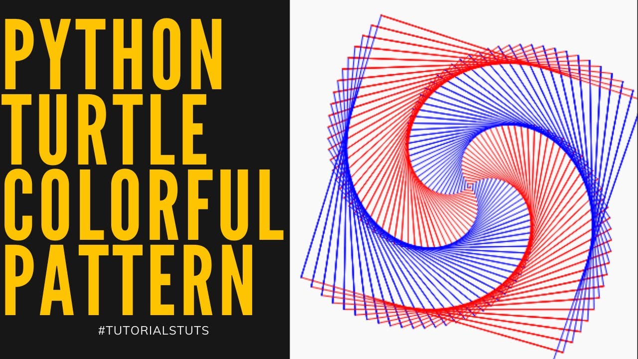 Spiral Pattern in Python Turtle | Python turtle graphics tutorial