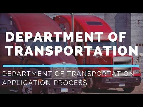 DOT Training Number and Authority