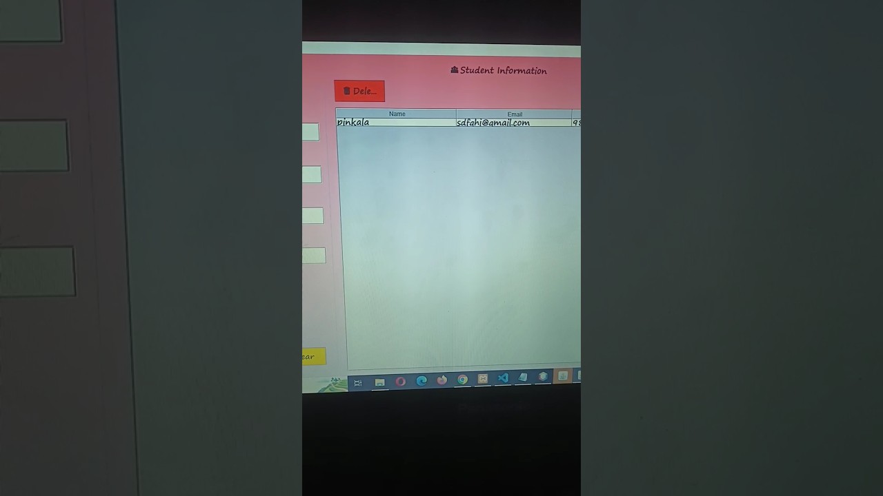 Create a GUI application in java using swing and awt to demonstrate curd operation on std. info. jdb
