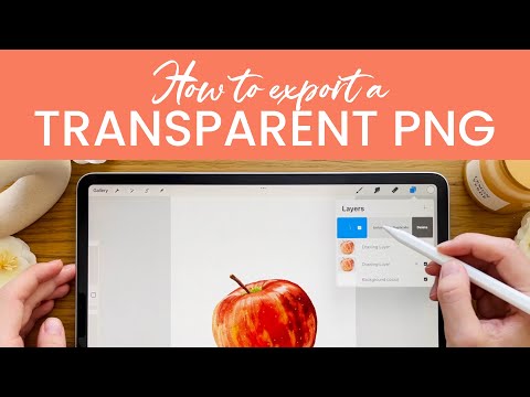 How to Export a Transparent PNG Remove the Paper Background in Digital Watercolor Procreate Tutorial