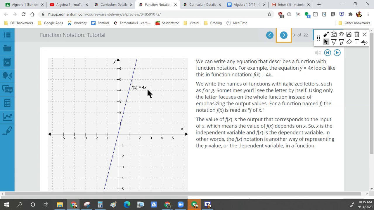 Module 3 Function Notation | Unit 2 Algebra 1