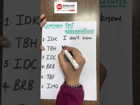 Common Text Abbreviations!!