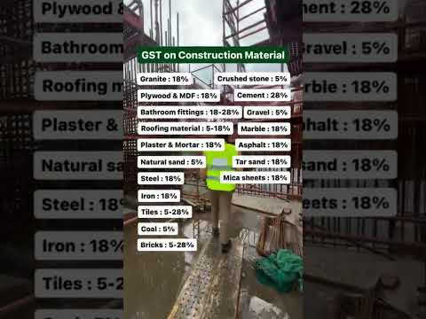 📊 Latest GST Rates on Construction Materials