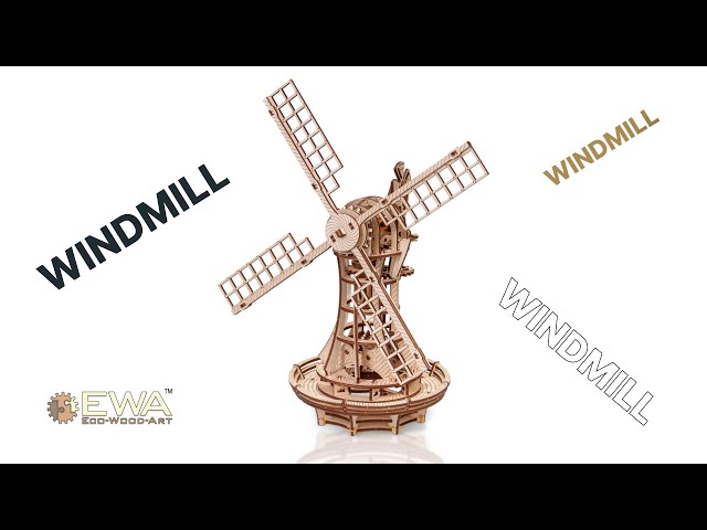 UGears Wooden Puzzles Ugears 3D Wooden Mechanical Model Tower Windmill ...