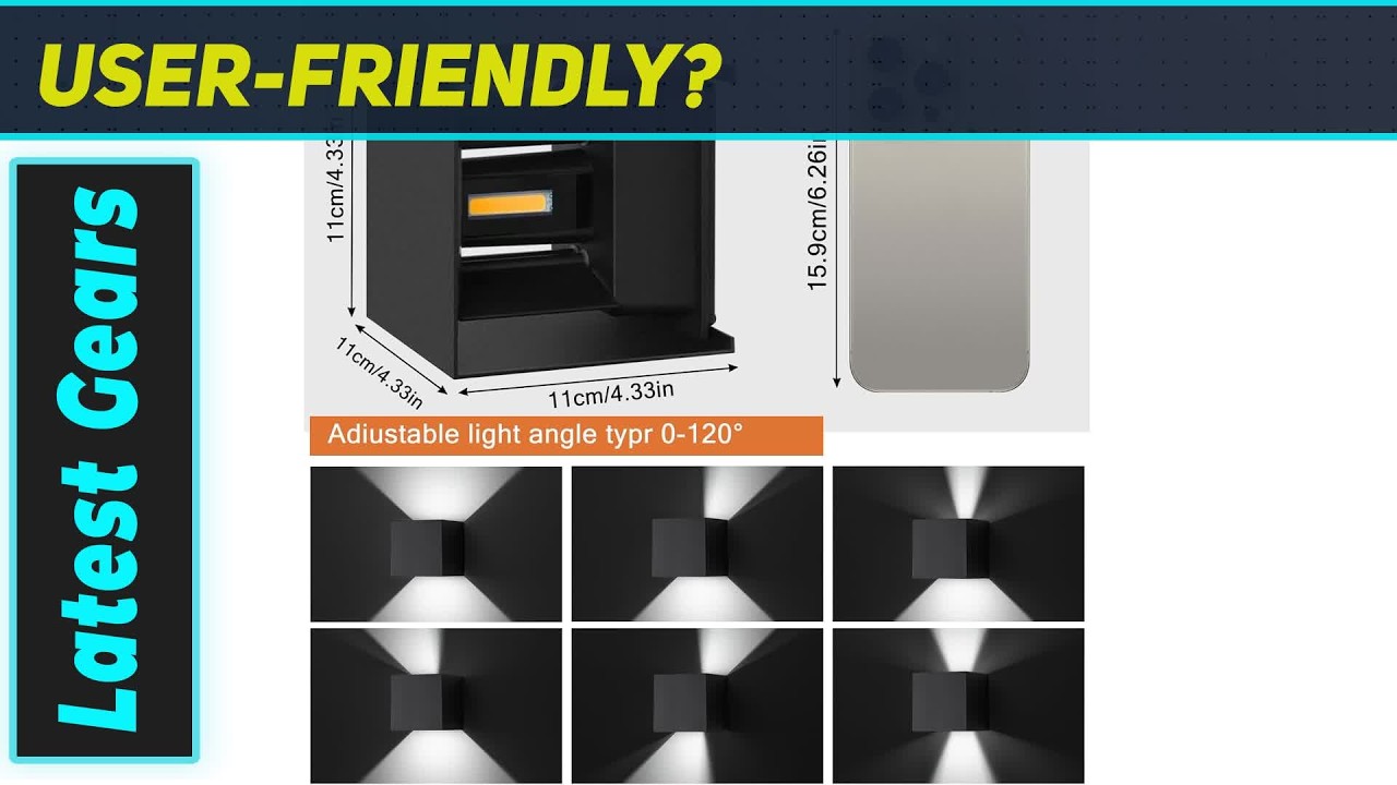 Amazing 4 Pack Square Exterior Light: Customizable Up/Down Beam Power!