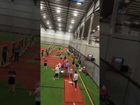 Drone fly though at a MASSIVE training facility in Indianapolis. With a full field! #fpvdrone #ball