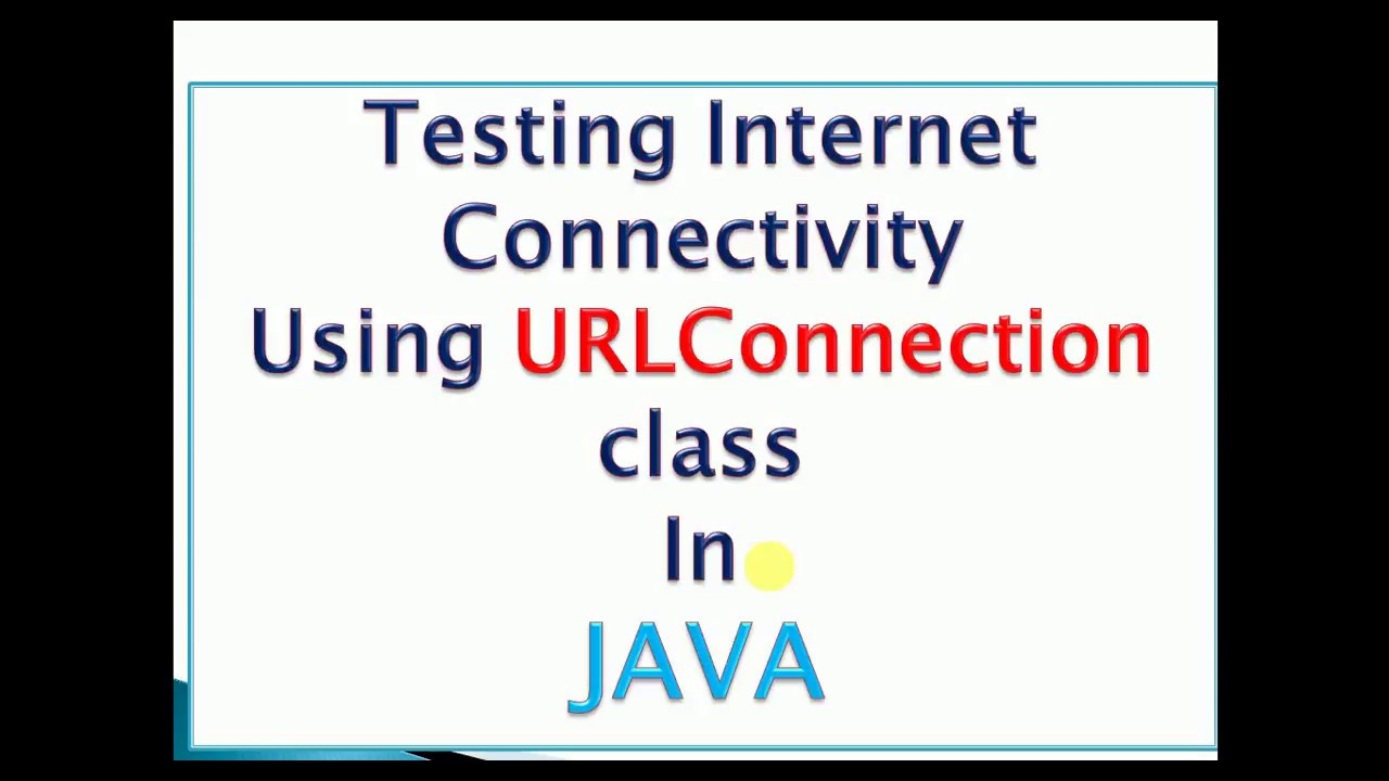 Checking internet connection using java program
