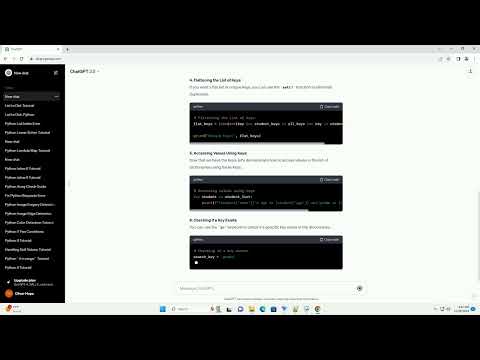 python list of dictionary keys