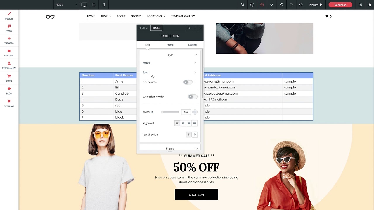Table Widget | Tutorial by Without Code