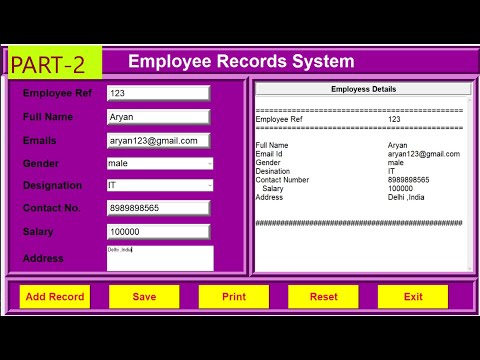 Employee record management system using tkinter in python || Python GUI ...