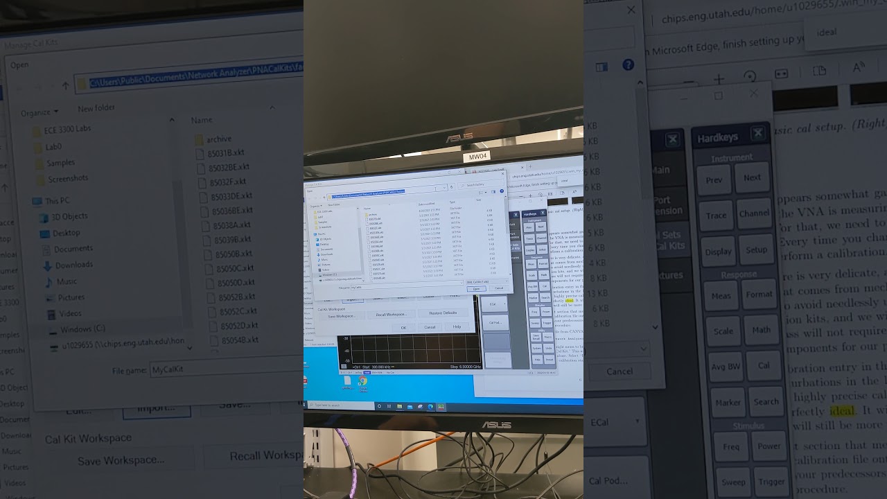 Spring 2022 ECE 3305: Setting up calibration files