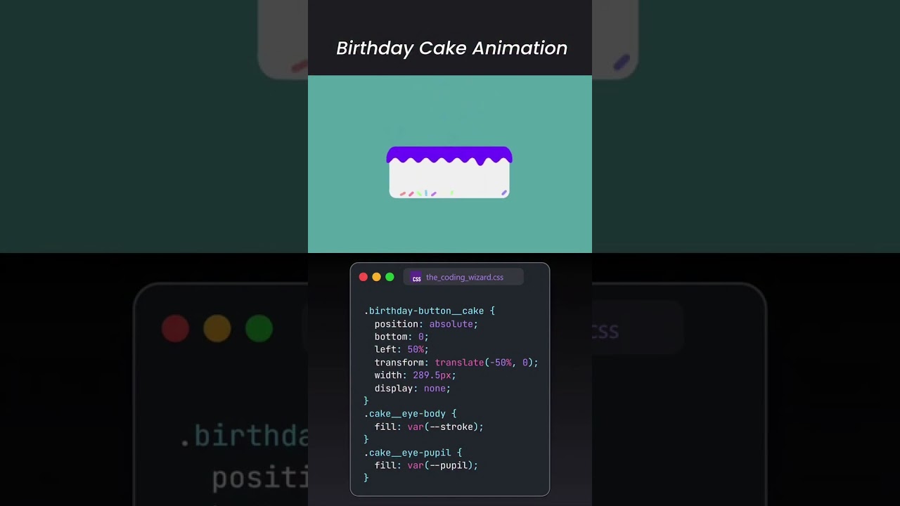 Birthday Cake Animation using | HTML/CSS/JAVASCRIPT