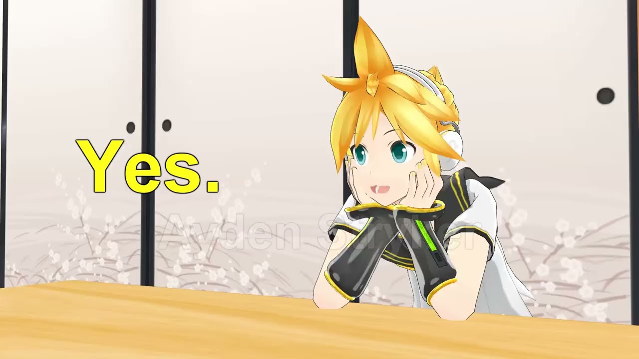 [MMD Talkloid] Len falls for the free Vbucks scam just to get the Miku skin