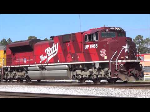 UP 1988 "Katy" Heritage Unit Leading CSX K421 in Georgia 3/1/14