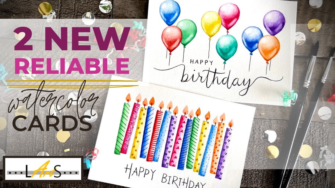 Paint a Birthday Card in Watercolor! happy birthday card easy: birthday celebration