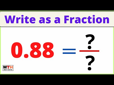 What is 0.88 as a Fraction? (Simplest Form)