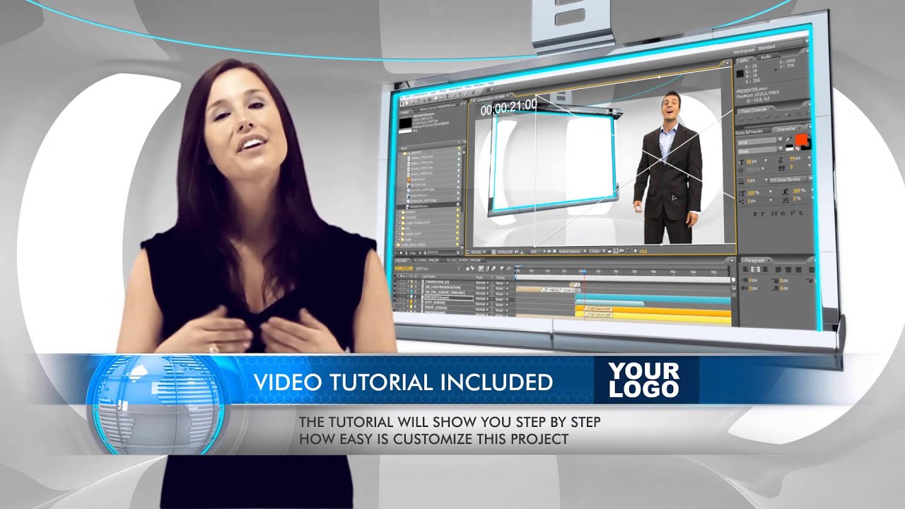 Virtual Studio Set Business Studio | BlueFX After Effects Template