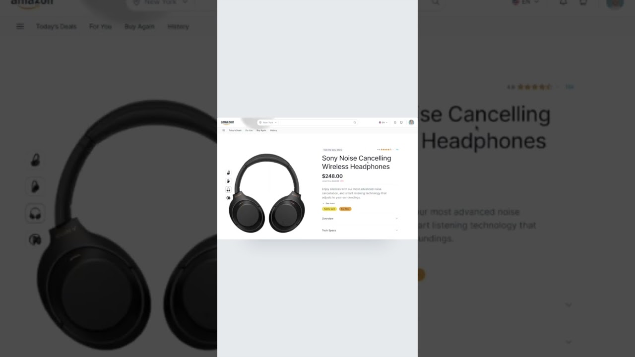 Amazon website redesign