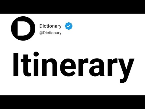 Itinerary Meaning In English