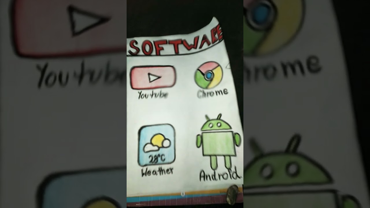 Hardware and software  drawing 😊😍😍please subscribe and coment  for next video and byy 🙋🙆