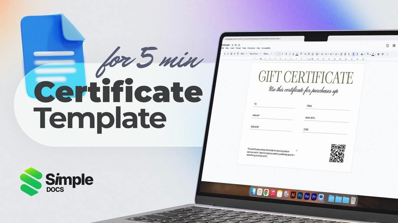 How to Design a Simple Gift Certificate in Google Docs — Printable & Free Template Included