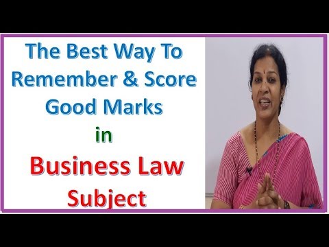 The Best Way To Remember & Score Good Marks in Business Law Subject - By Dr.Devika Bhatnagar
