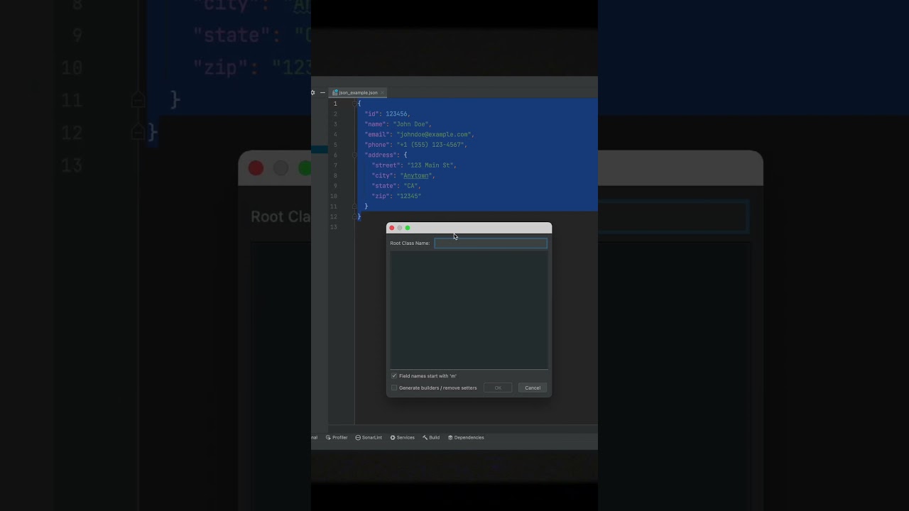 Useful Plugins for IntelliJ IDEA. Part 1 - Json2Pojo #shorts