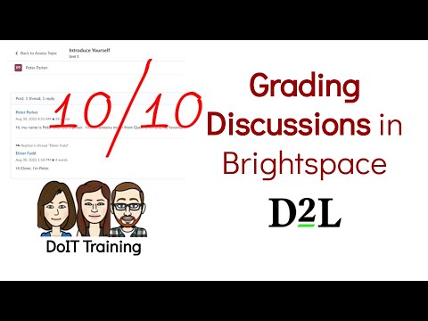 Brightspace: Grading Discussions