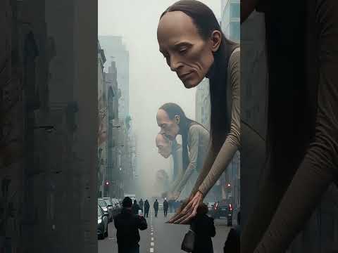Mysterious Giants Haunt the City | Surreal and Disturbing 😱  #creatures #aivideo  #aianimation
