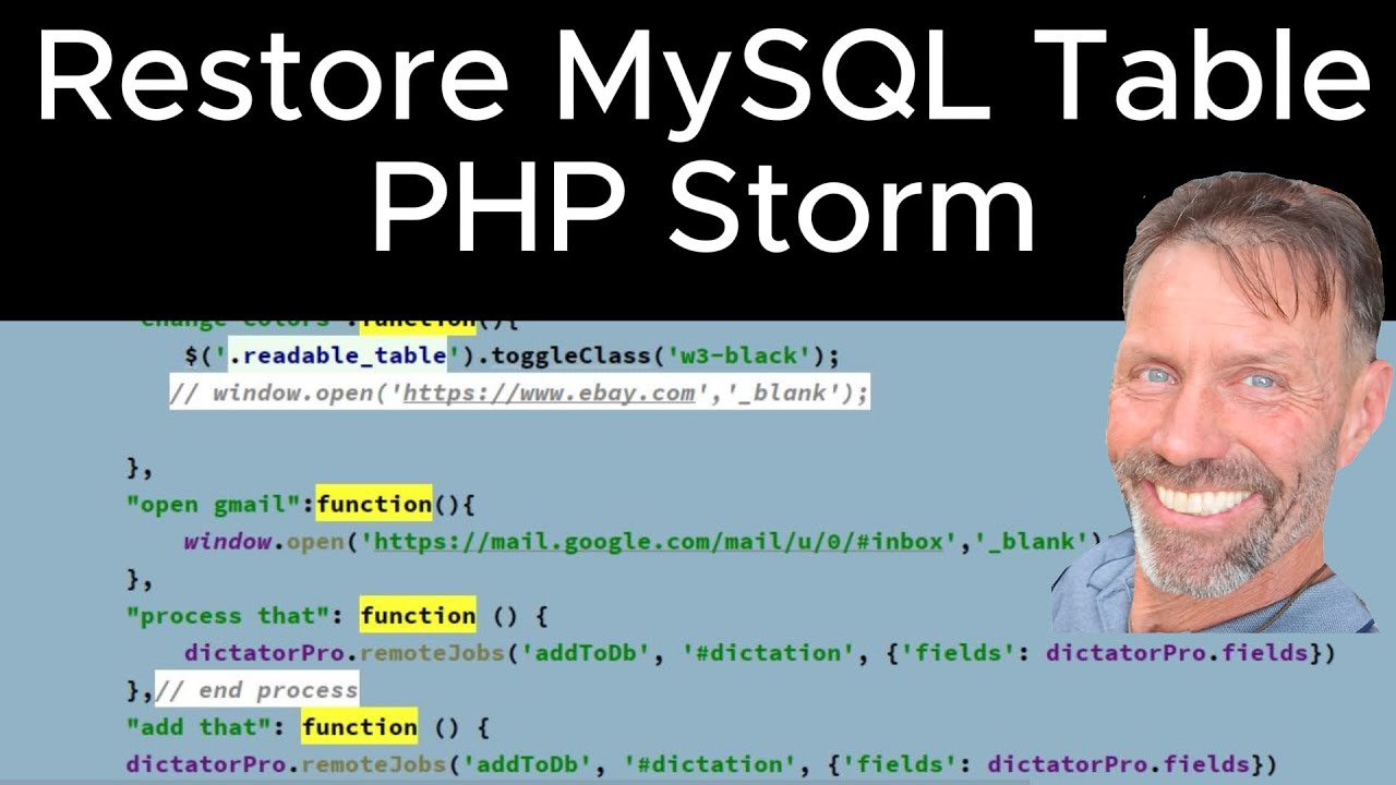 MySQL Table Restore: A Step-by-Step Guide Using PHPStorm