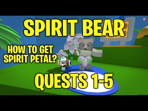Spirit Bear Quests 1-5 - How To Get Spirit Petal - Bee Swarm Simulator