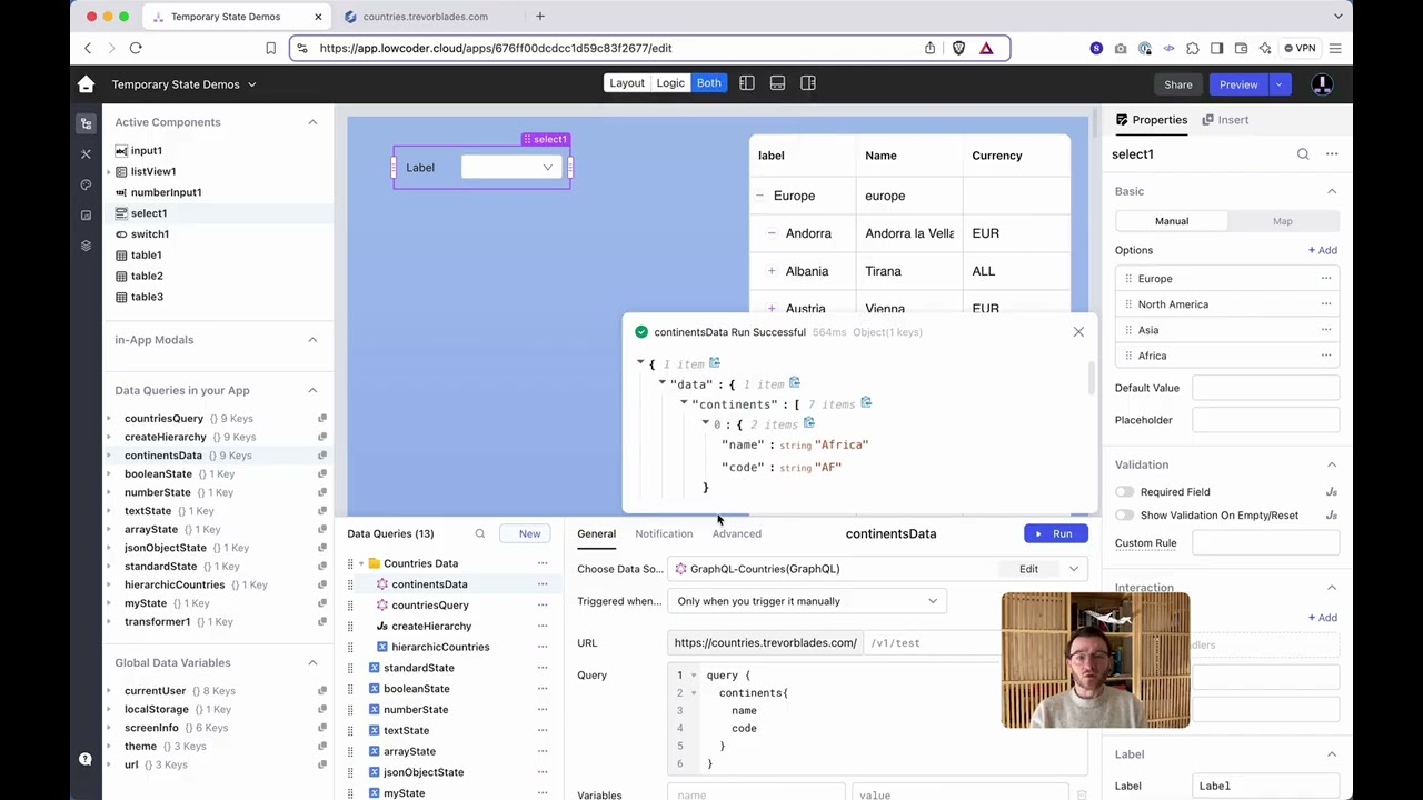 Lowcoder Tutorial - Mapped Options Values