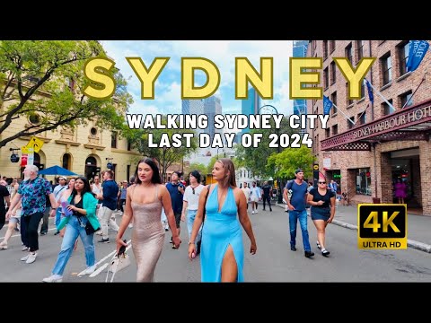 [4K] WALKING SYDNEY CITY ON THE LAST DAY OF 2024 | SYDNEY AUSTRALIA TV #australia #sydney