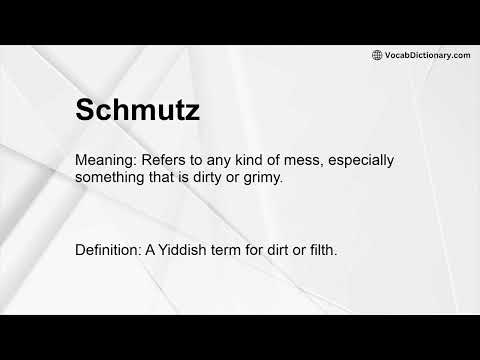 Schmutz Meaning