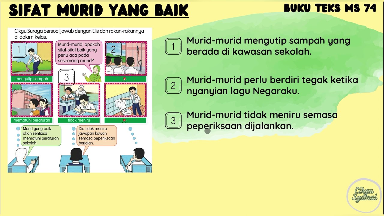 Sifat Murid Yang Baik | Ayat Penyata | Unit 23 : Amalan Baik di Sekolah | BM Tahun 2